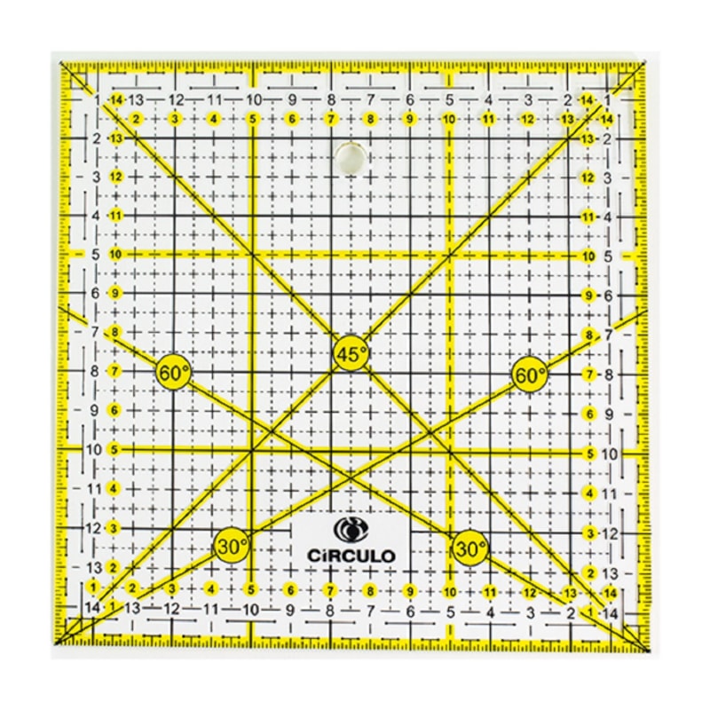 Régua Para Patchwork 30cm x 15cm 100% Acrílico 1un Círculo - Oeste Aviamentos
