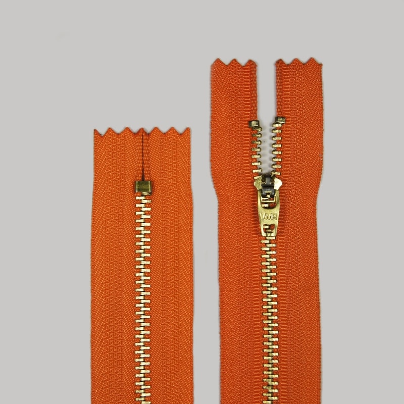 ZÍPER DE METAL Médio - FIXO - DOURADO - 12CM - IMPORTADO - 10UN - VMH