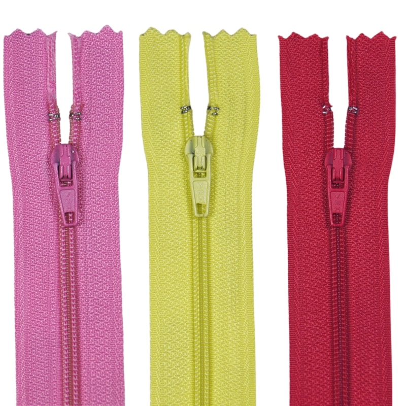 Zíper Nylon Fino Fixo 10 cm Pacote c/ 10 Unidades BZ